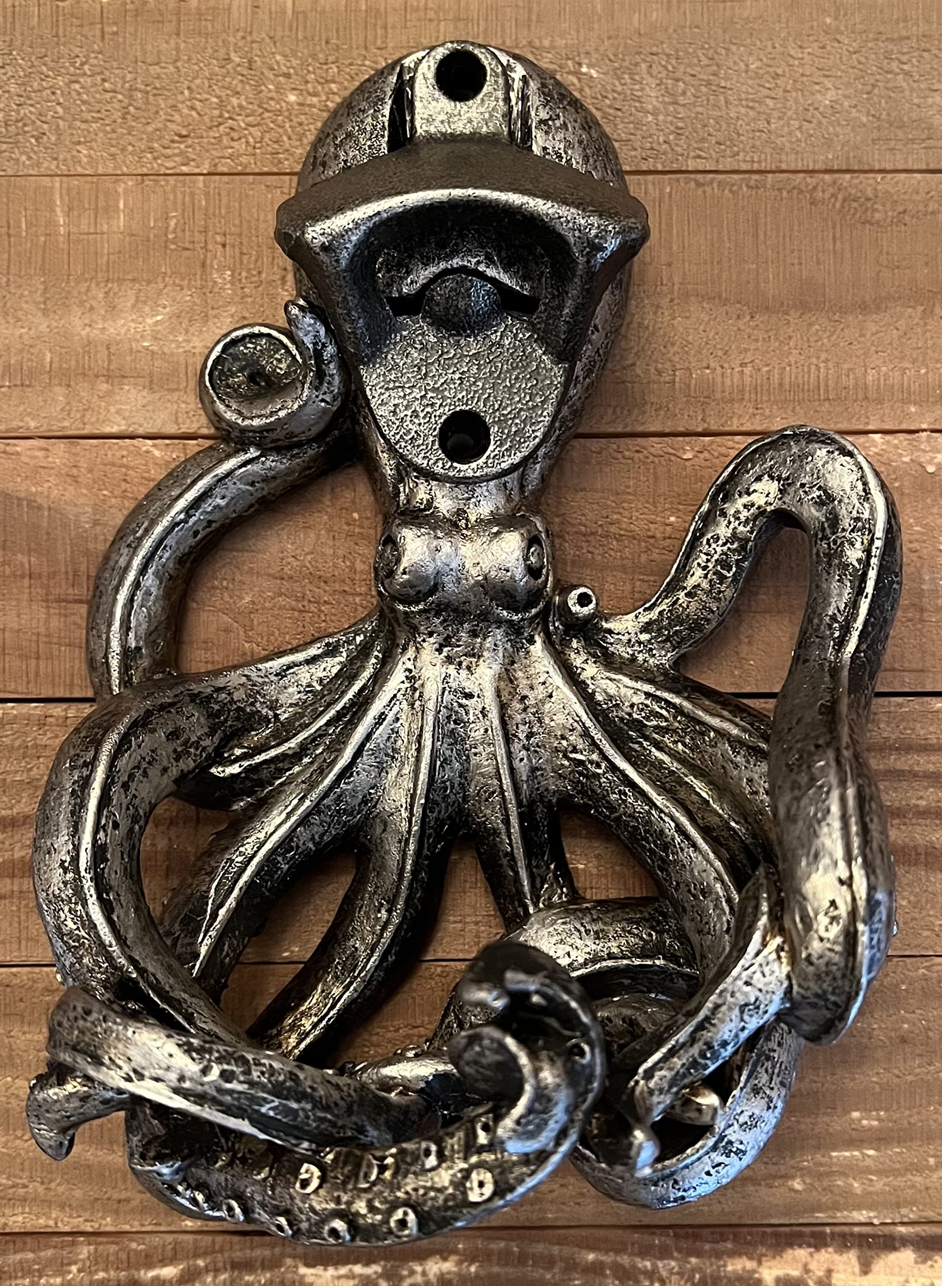 Octopus Bottle Opener - Wall Mount Nautical Ocean Beach Coastal Decor