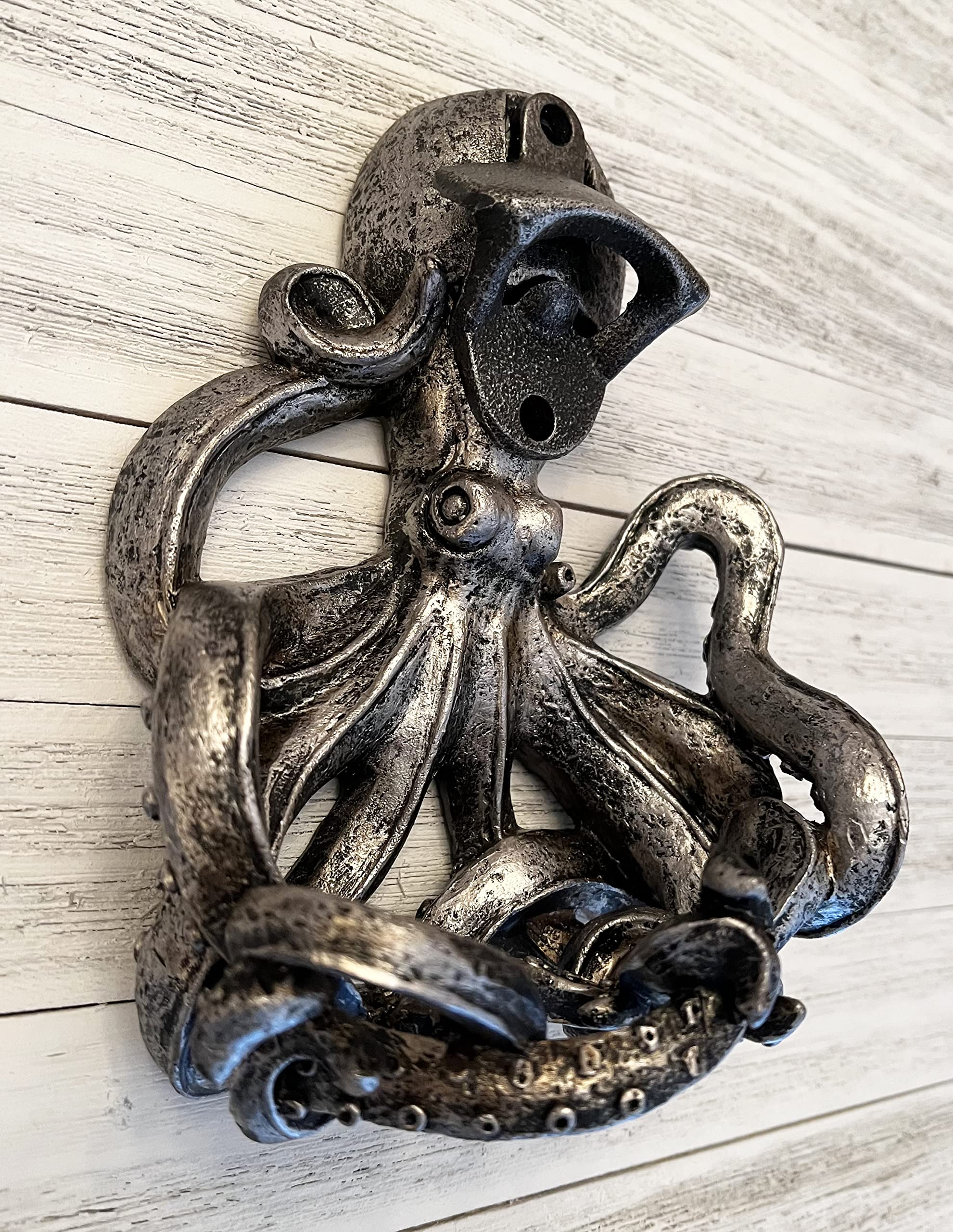 Octopus Bottle Opener - Wall Mount Nautical Ocean Beach Coastal Decor