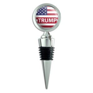 president trump american flag wine bottle stopper