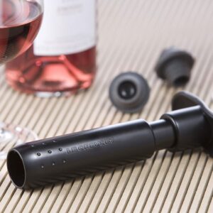 Le Creuset Wine Pump and 3 Stoppers, Cerise