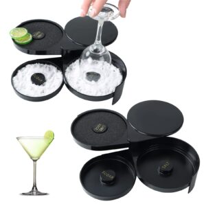 natgai 2 pack 3 tier bar glass rimmer | bartender tool cocktail margarita glass rimmer 3 tier sugar salt rim lime