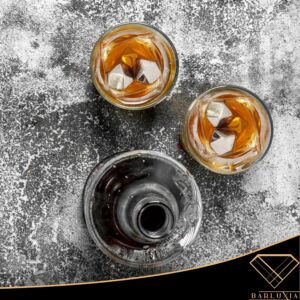 Barluxia Stainless Steel Ice Cube Gift Set of 8 Polygon Reusable Metal Ice Cubes, Ice Tongs & Storage Tray - Whiskey Rocks/Chilling Stones for Whiskey, Wine, Cocktails or Any Drinks