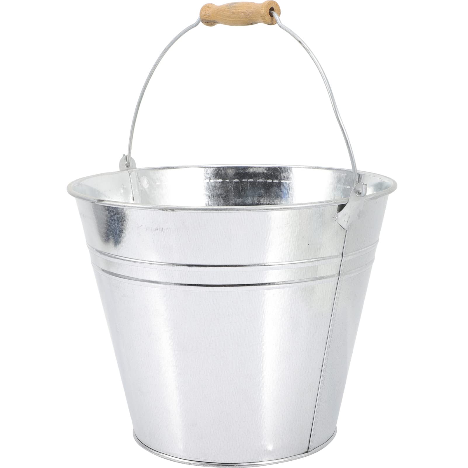 Zerodeko Ash Bucket with Handle, Fireplace Metal Bucket Charcoal Bucket Fireplace Ash Bucket Galvanized Coal and Hot Ash Pail for Indoor and Outdoor