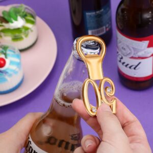 36 Pieces 50th Bottle Openers Golden Birthday Bottle Opener with Present Box Packing for 50th Birthday Party Favors 50th Wedding Anniversary Party Souvenirs Decorations Bottle Opener (Black Package)