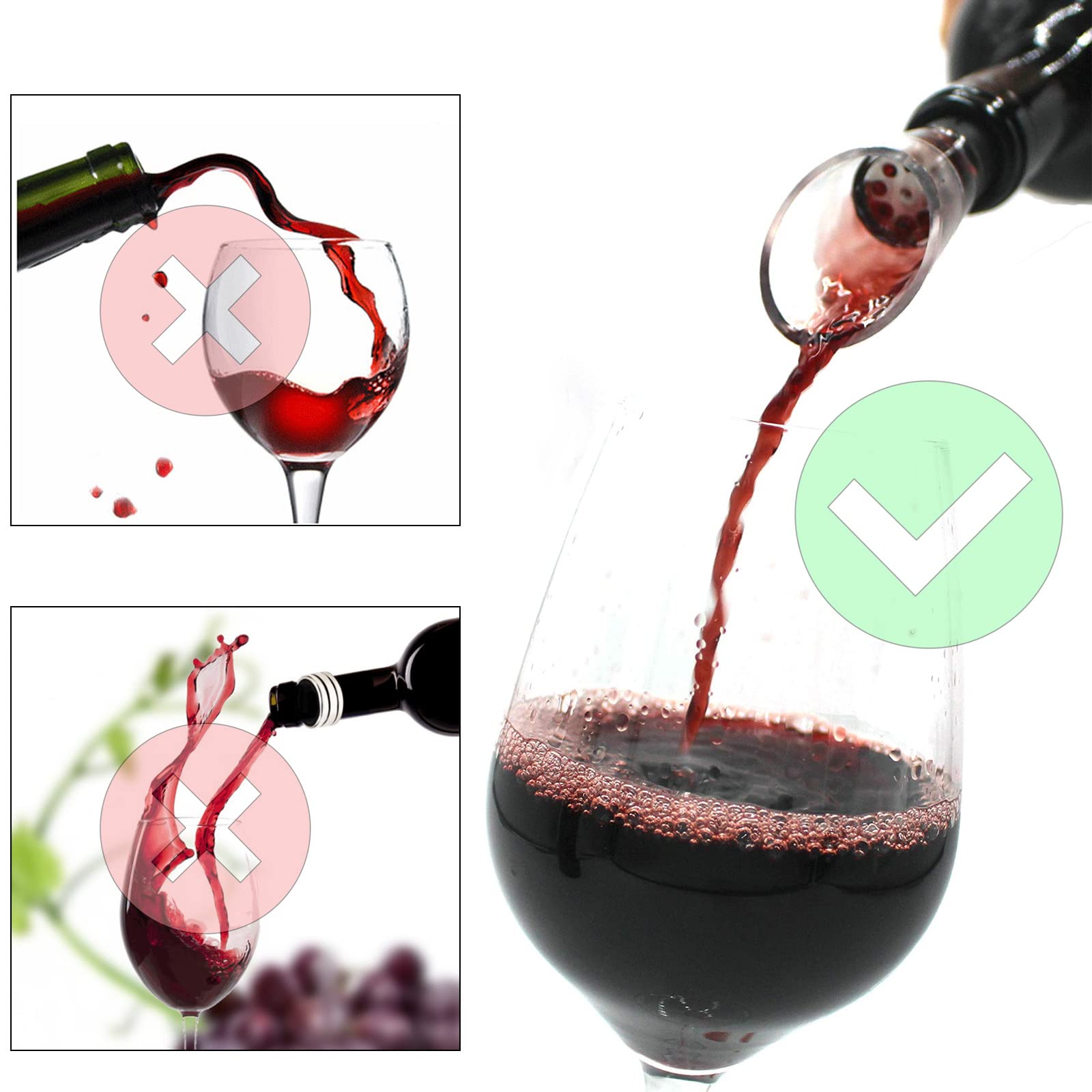 wufawutian 2 Pack Wine Aerator Pourer-Premium Decanter Aerating Spout