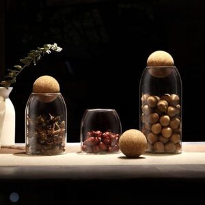 4 Pieces Wine Cork Ball Wooden Cork Ball Stopper for Wine Decanter Carafe Bottle Replacement (2.4 Inch/ 6.1 cm)