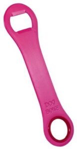 dog bone bottle opener - neon pink