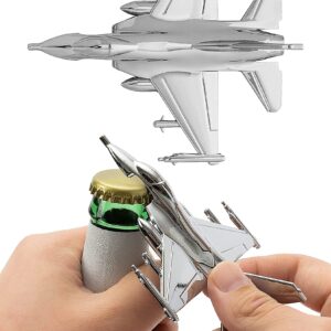 Airplane Bottle Opener Jet - Stainless Steel The Wine Savant - F16, F15, F18, F22 F35 Beer Bottle Opener, Fighter Jet Bottle Opener, Pilot Gifts, Military Veteran Gifts, Airplane Gifts, Aviation Gifts