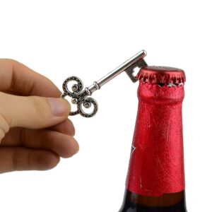 Makhry Skeleton Key Bottle Openers wedding favors 50pcs thanks bottle opener for Anniversary Graduation Party (Antique Silver)