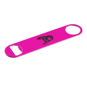 hot pink skull powder coated steel bottle opener