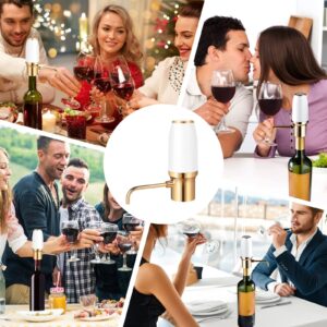 Electric Wine Aerator, Wine Accessories Aeration for Beginner Enthusiast, Wine Aerator Pourer Spout, Wine Gifts, Wine Dispenser with USB Rechargeable for Travel, Home, Bar