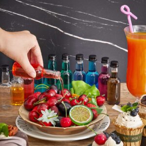 75 Pcs 1.7 Oz Mini Liquor Bottles Plastic Empty Spirit Bottle with Black Screw Cap Mini Wine Bottles Hot Sauce Bottles Shot Bottles with Caps