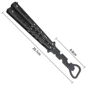 Butterfly Bottle Opener Stainless Steel Beer Bottle Opener Butterfly Knife Style Trainer Tool for Bar Party Beer Lovers