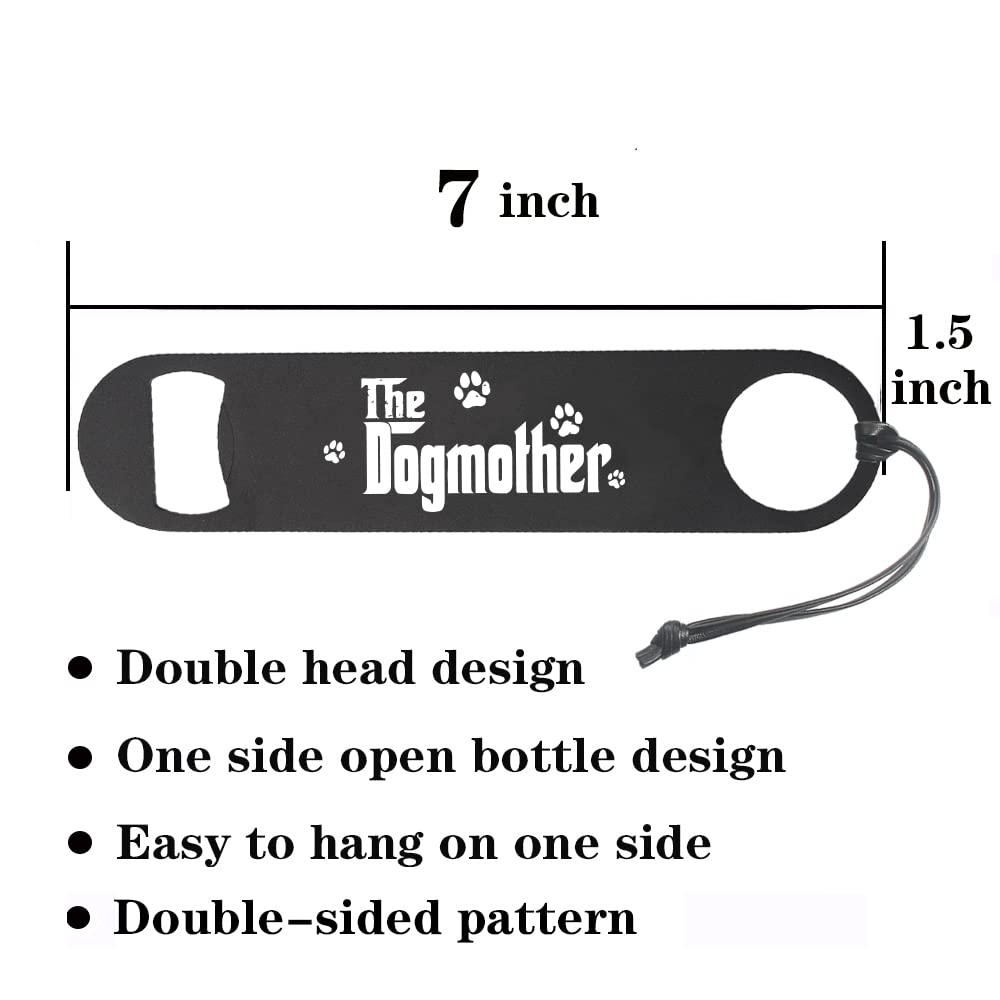 Dog Mother Bartenders Gift Bar Key for Bartenders Boy, Funny Flat Bottle Opener Bartender Funny Gift for Bartender Men Pet Owner Men Bartender Opener Stainless Steel Bottle Opener