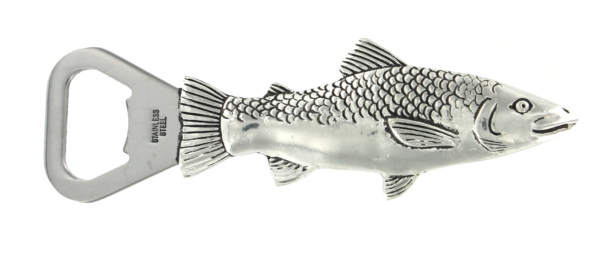 Fish Pewter Bottle Opener By Basic Spirit