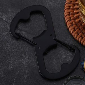 Yardwe 3pcs Key Chain Beer Bottle Opener Multifunction Carabiner Clips Beverage Keychain Climbing Clasps Camping Bottle Hooks Lid Lifter