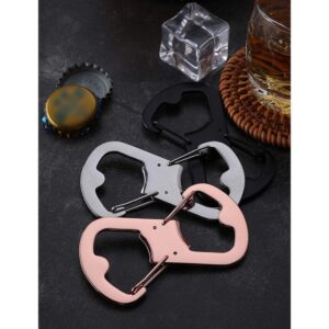 Yardwe 3pcs Key Chain Beer Bottle Opener Multifunction Carabiner Clips Beverage Keychain Climbing Clasps Camping Bottle Hooks Lid Lifter