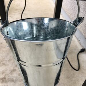 10 Large Galvanized Buckets 6" Tall 6.25" Wide at TOP 4" Wide at Bottom Arts Crafts Wedding