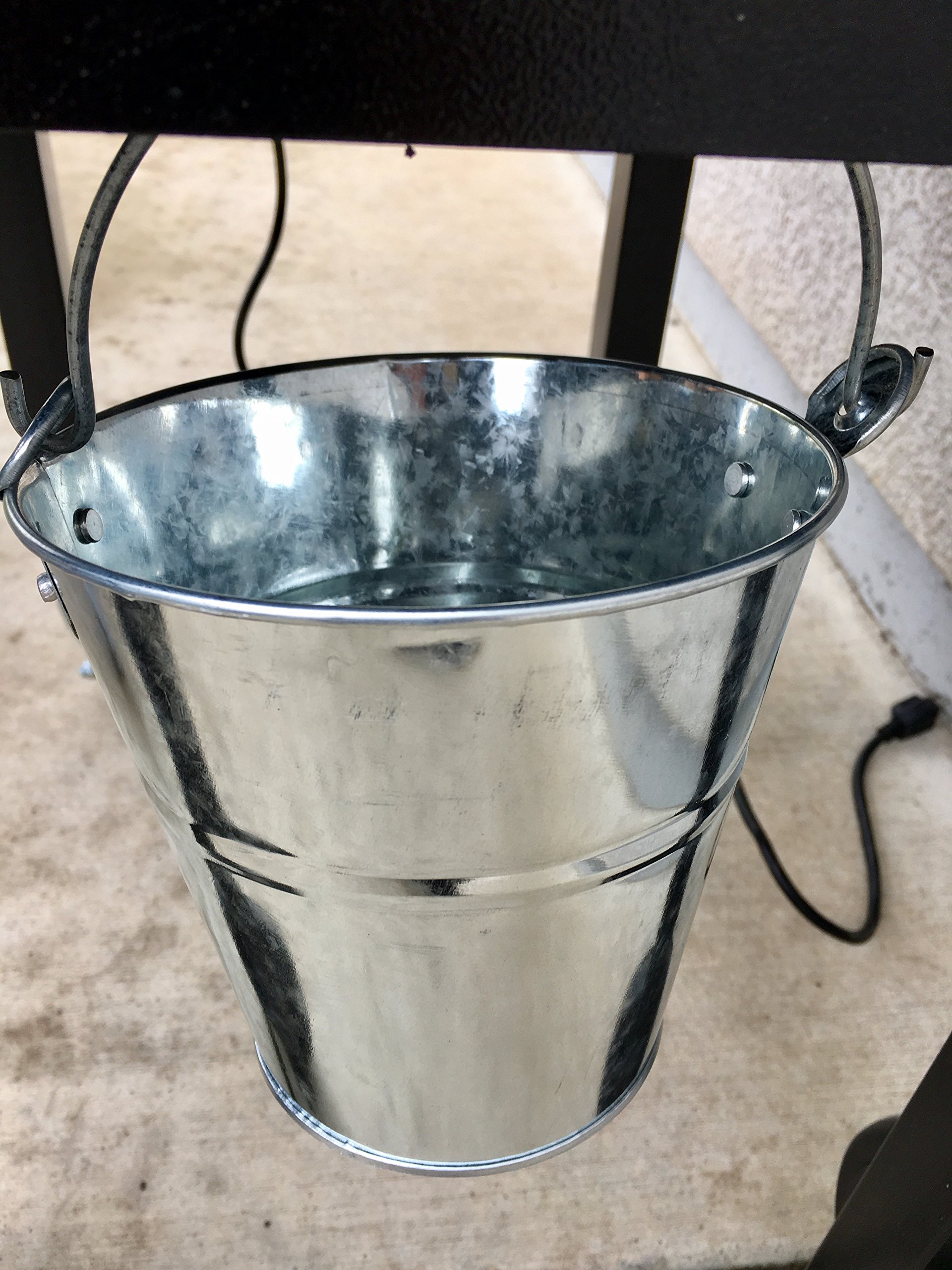 10 Large Galvanized Buckets 6" Tall 6.25" Wide at TOP 4" Wide at Bottom Arts Crafts Wedding