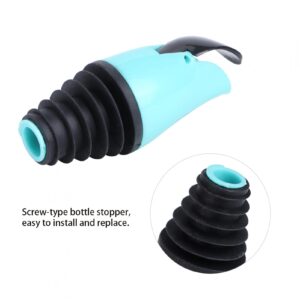 2Pcs Oil Spouts, Oil Bottle Pour Spout Stopper, ABS & Silicone Pourers for Wine Soy Sauce Vinegar Bottles Kitchen Accessory(light blue)