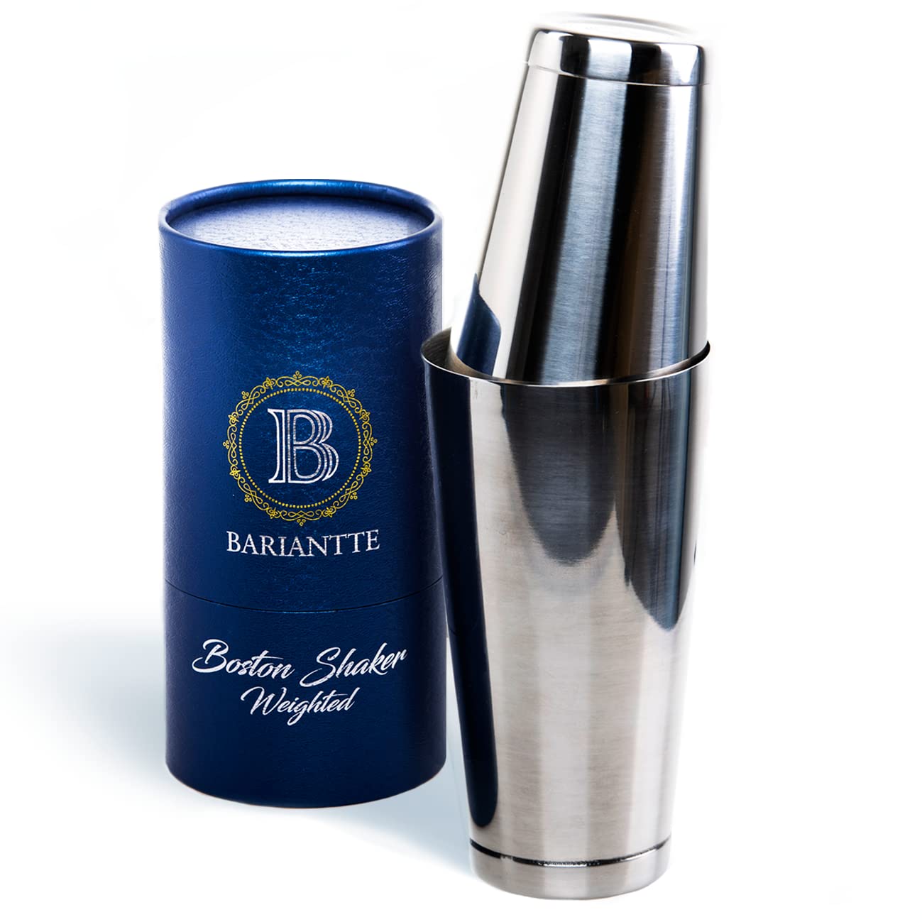 BARIANTTE Weighted Boston Cocktail Shakers, Bartender Shaker Large, Boston Shaker Set Extra Large Cocktail Shaker, Drink Shaker Bar Shakers Bartending, 28OZ & 18OZ Stainless Steel Professional Shaker