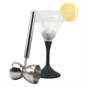 double jigger stainless steel cocktail measuring cup with handle