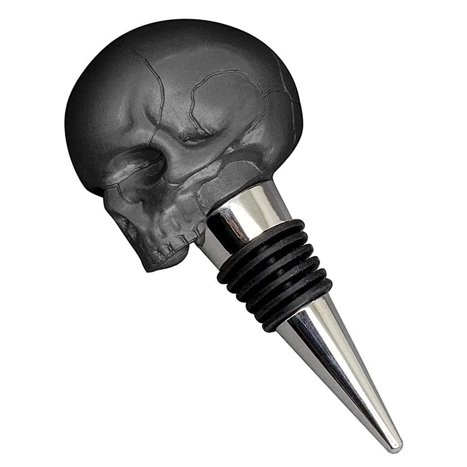 Iron & Glory | Decorative Skull Wine Stopper | Novelty Wine Bottle Stopper | Skull Decor & Goth Accessories | Halloween Wine Stoppers | Gothic Wine Accessories