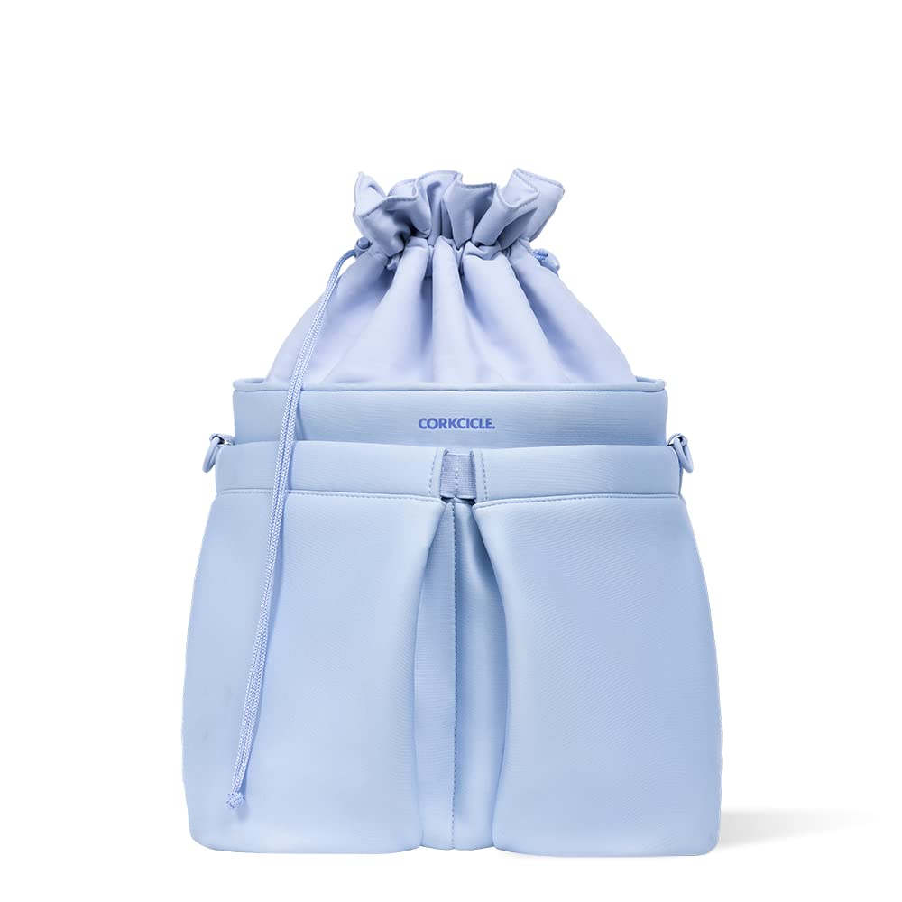 Corkcicle Travel Soft Bucket Cooler, Water Resistant Insulated Bag, Perfect for Wine, Beer, and Ice Packs, Periwinkle