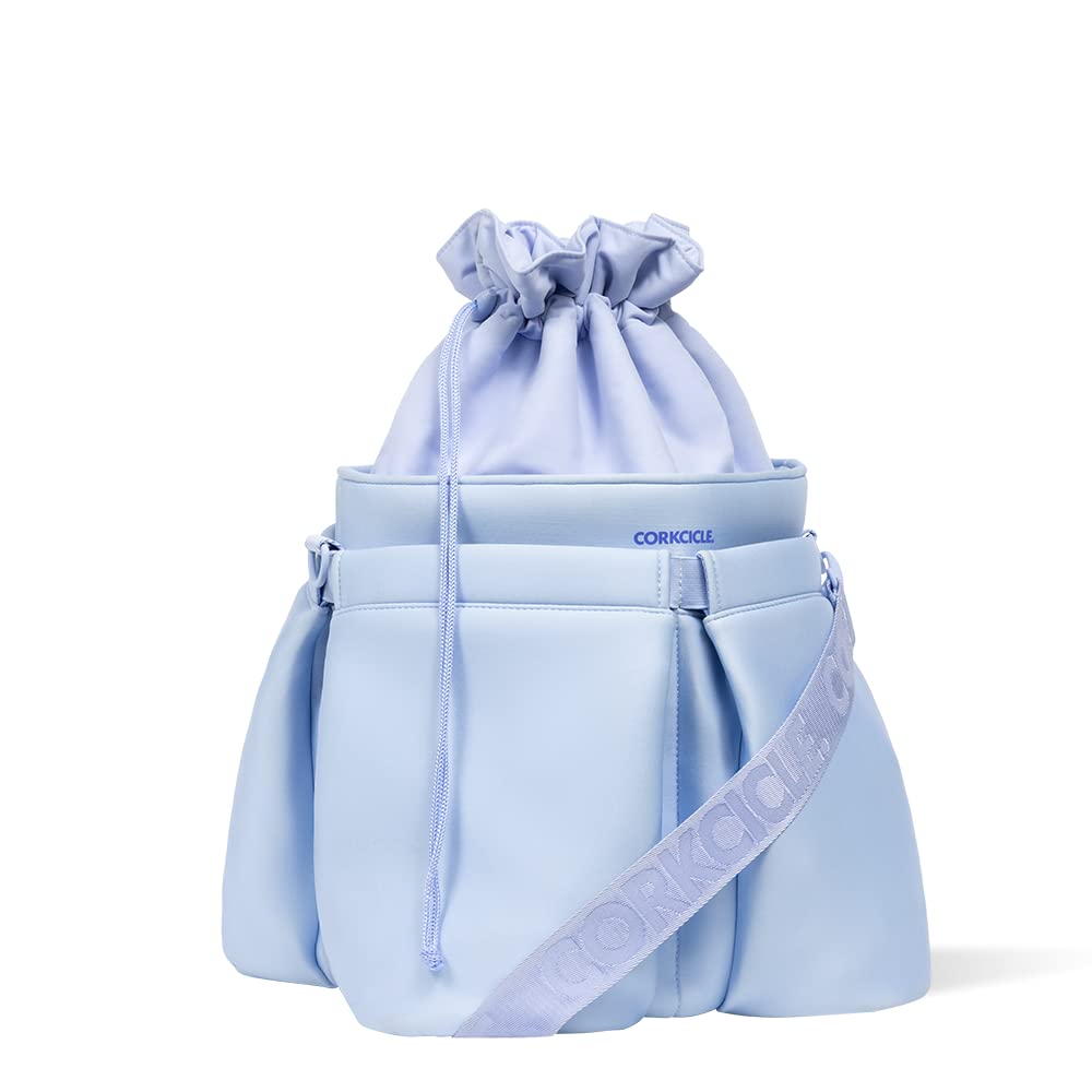 Corkcicle Travel Soft Bucket Cooler, Water Resistant Insulated Bag, Perfect for Wine, Beer, and Ice Packs, Periwinkle