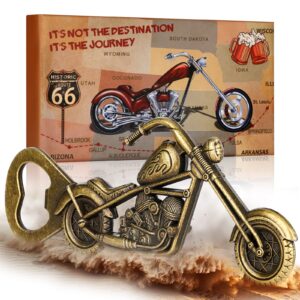 LULLEA Motorcycles Beer Bottle Openers, Birthday Christmas Gifts for Men Women Husband Boyfriend, Beer Gifts for Men, Motorbike Gifts for Men, Presents for Dad, with Gift Box And Card