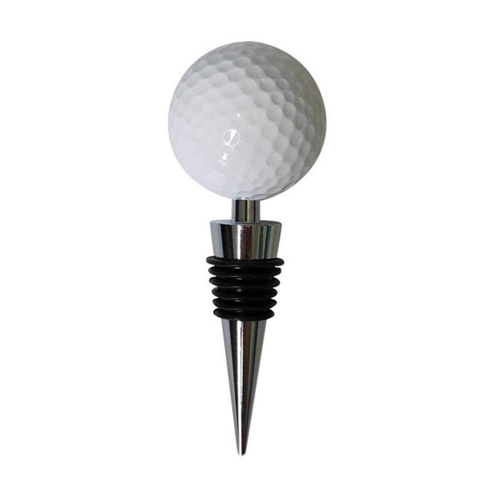 Hemoton Wine Bottle Champagne Stopper Golf Ball Design Wine Caps Wine Sealers Preservers Saver Wine Bottle Beverage Seal Plug for Wedding Party