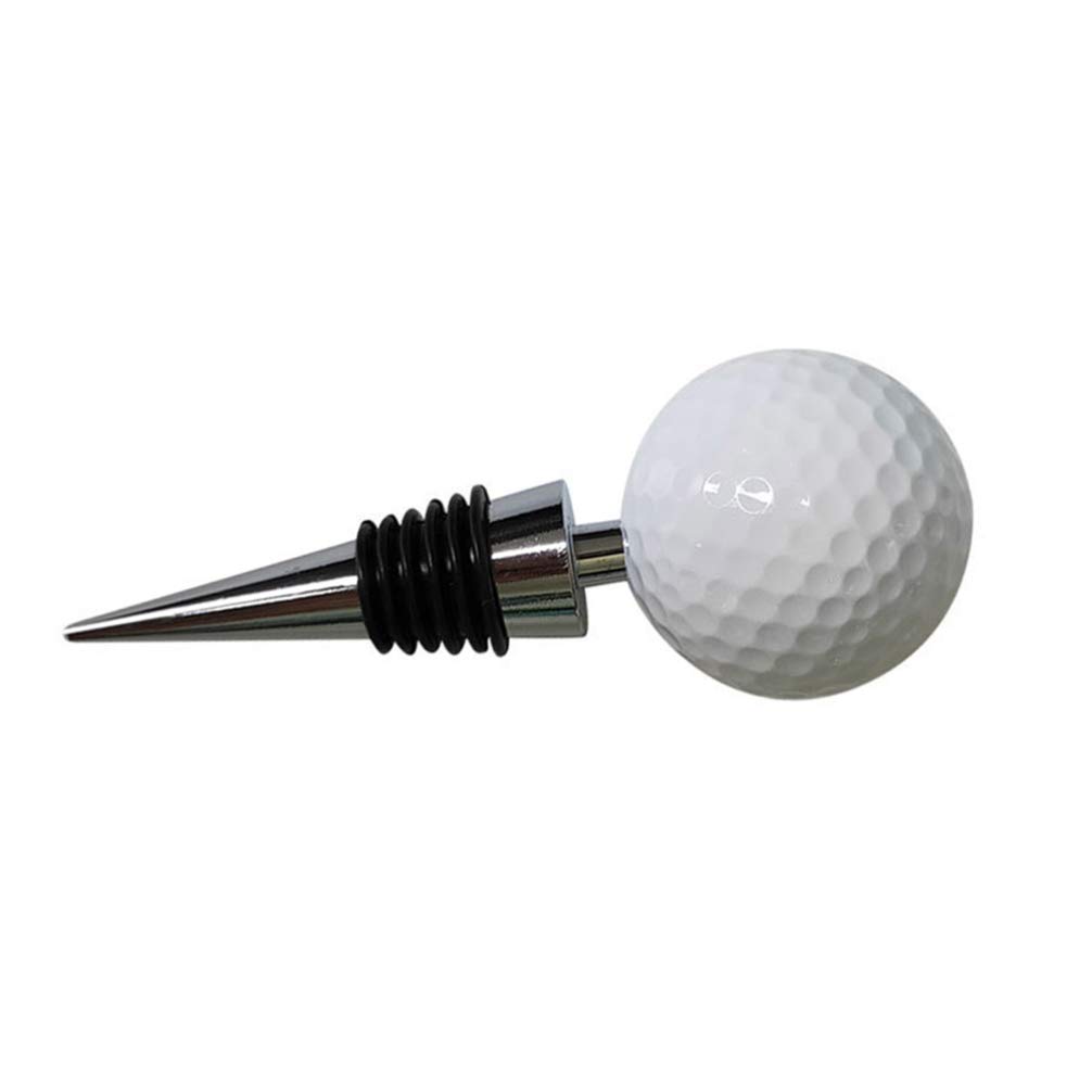 Hemoton Wine Bottle Champagne Stopper Golf Ball Design Wine Caps Wine Sealers Preservers Saver Wine Bottle Beverage Seal Plug for Wedding Party