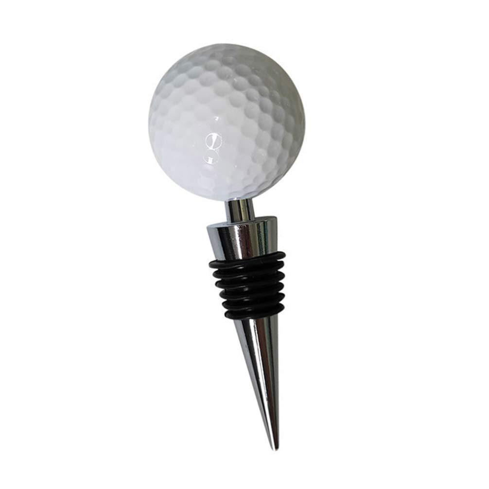 Hemoton Wine Bottle Champagne Stopper Golf Ball Design Wine Caps Wine Sealers Preservers Saver Wine Bottle Beverage Seal Plug for Wedding Party