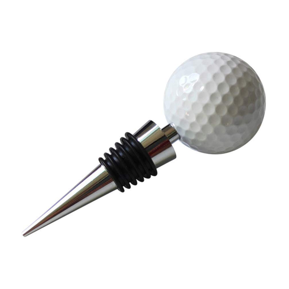 Hemoton Wine Bottle Champagne Stopper Golf Ball Design Wine Caps Wine Sealers Preservers Saver Wine Bottle Beverage Seal Plug for Wedding Party