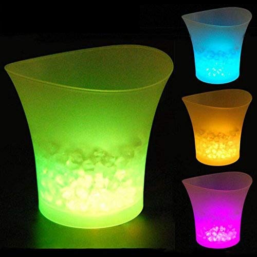 Smad 3.5L Large Capacity Led Ice Bucket with Multi Colors Changing for Party, Home Bar,Wine, Beer and Champagne