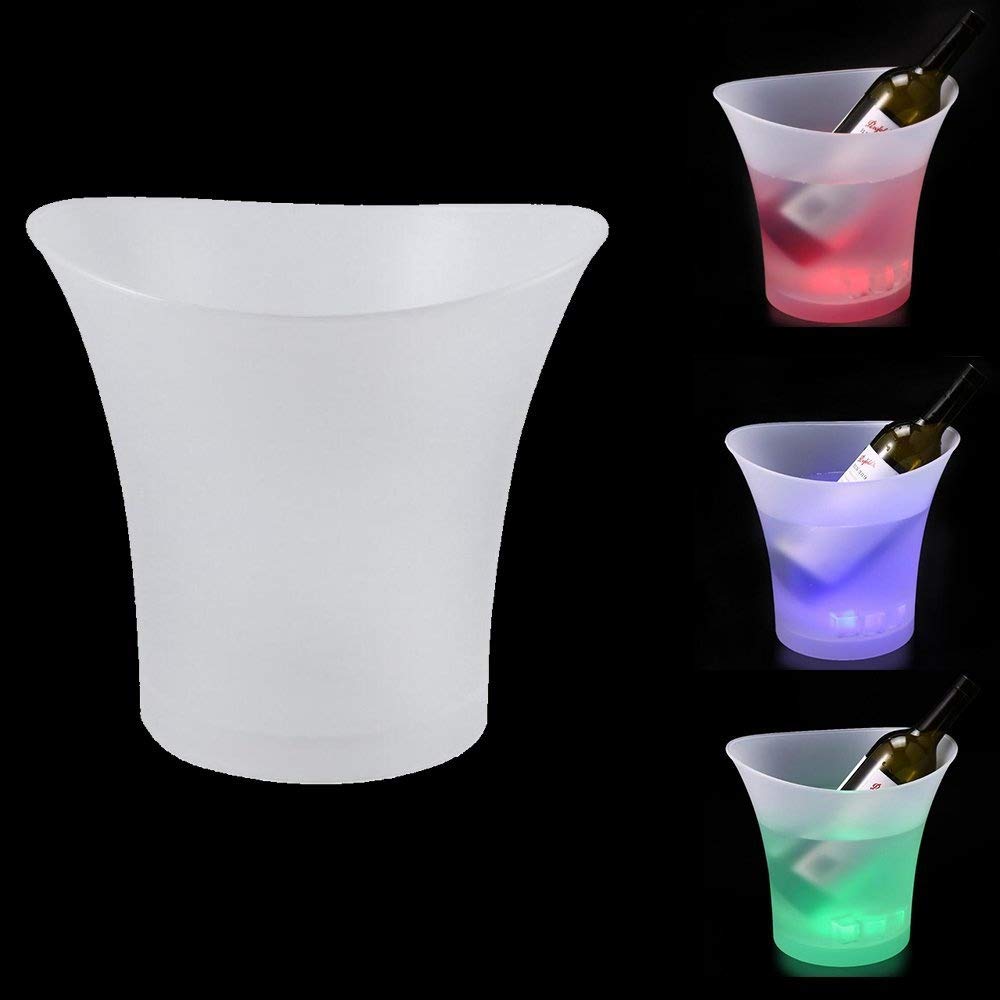 Smad 3.5L Large Capacity Led Ice Bucket with Multi Colors Changing for Party, Home Bar,Wine, Beer and Champagne