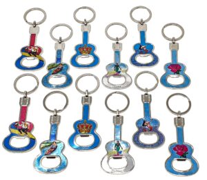 arimex mexican loteria guitar keychain bottle opener party favor 12 pcs assorted fun mexican party favor for cinco de mayo, fiestas, birthday parties bodas quinceaneras recuerdo mexican novelty gifts