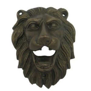 Cast Iron Wall Mounted Lion Head Themed Bottle Opener Bron e