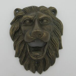 Cast Iron Wall Mounted Lion Head Themed Bottle Opener Bron e