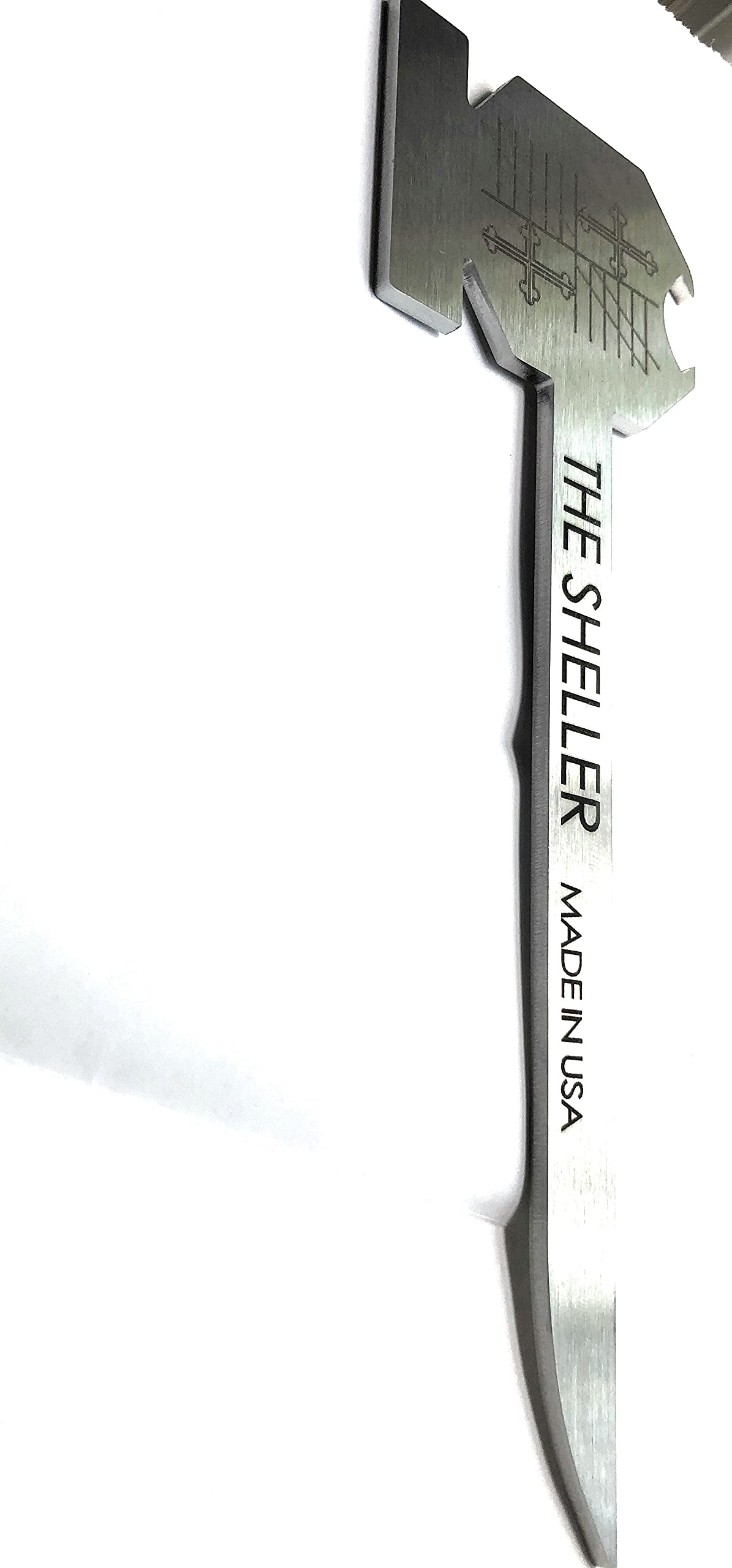 THE SHELLER- The flat, Stainless Steel, mallet/picker/bottle opener : the seafood Multi-tool