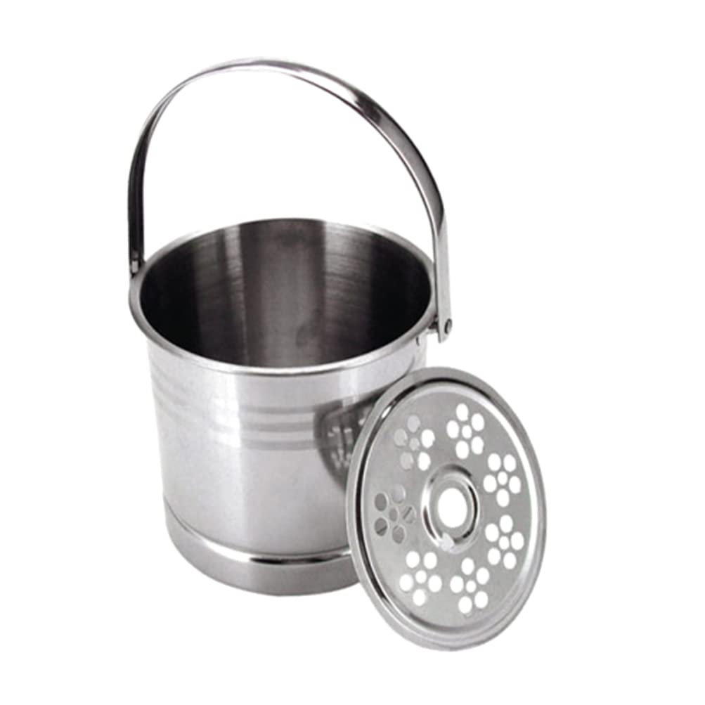 BESTOYARD Stainless Steel Ice Bucket- Double Wall Insulated Ice Bucket for Buffet Cocktail Parties Bar- 5.5x 5.5 Ice Container