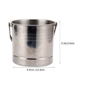 BESTOYARD Stainless Steel Ice Bucket- Double Wall Insulated Ice Bucket for Buffet Cocktail Parties Bar- 5.5x 5.5 Ice Container