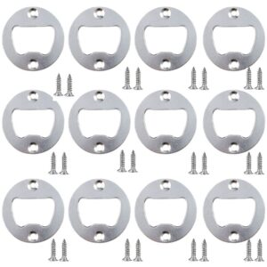 30 sets bottle opener insert,inserts diy beer opener, wall mount bottle openers with screws (silver)