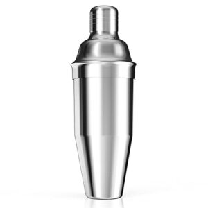 cocktail shaker, martini shaker/bartender shaker for home bar, stainless steel shaker, margarita shaker, wine mixer, 25oz (pton)