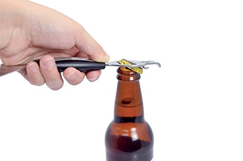 HIC Kitchen Bar Tool, Bottle Opener, Can Punch and Citrus Peeler, Japanese Stainless Steel, BPA Free