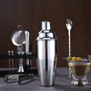 LUCKYGOOBO Cocktail Shaker Set,14 Piece Bartender Kit 24 oz Martini Shaker Cocktail Mixing 18/8 Grade Stainless Steel Martini Mixer Bar Tools for Professional Bartender and Home Bar.