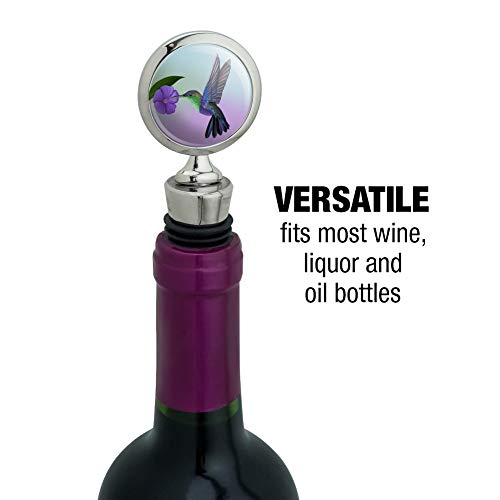 Hummingbird Crowned Woodnymph Purple Violet Wine Bottle Stopper