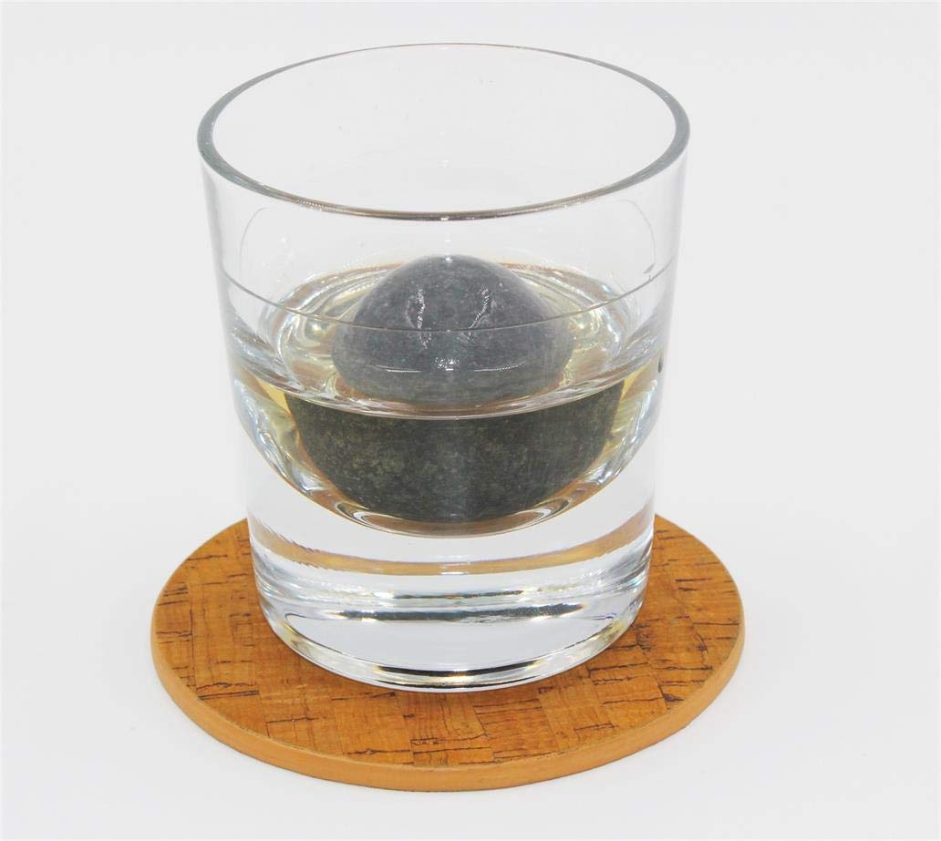 Whiskey Stones Set include 4 Large Sphere Granite Whiskey Rocks + Silicone Ice cube tray + Stainless Steel Tong. Large and Reusable whiskey stone could chill your Whiskey & Beverage longer