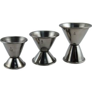 dozenegg double cocktail jigger, set of 3