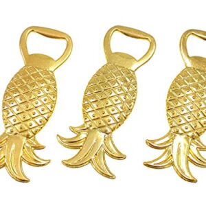 Kinteshun Pineapple Bottle Opener for Wedding Party Favor (12pcs,Golden Tone)